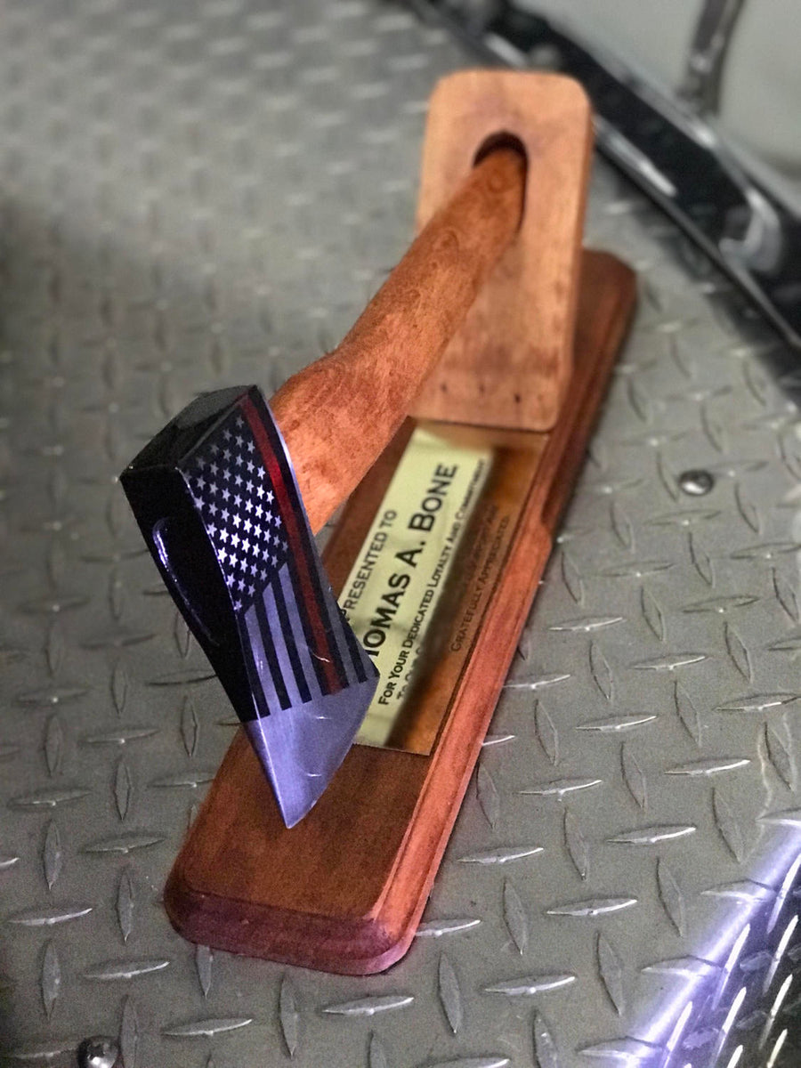 Thin red line axe firefighter award. – Cavella Design
